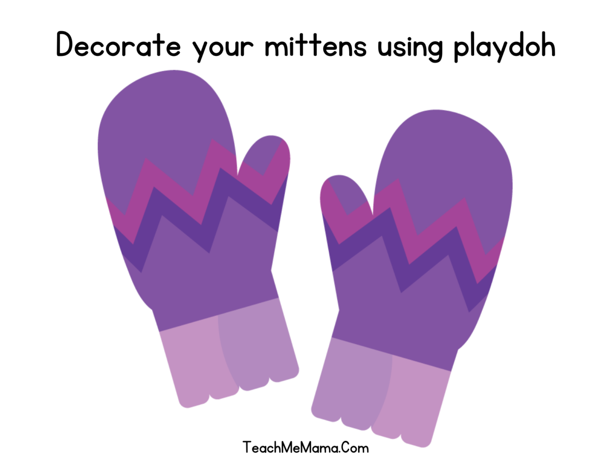 Free The Mitten Playdoh Mats - Teach Me, Mama