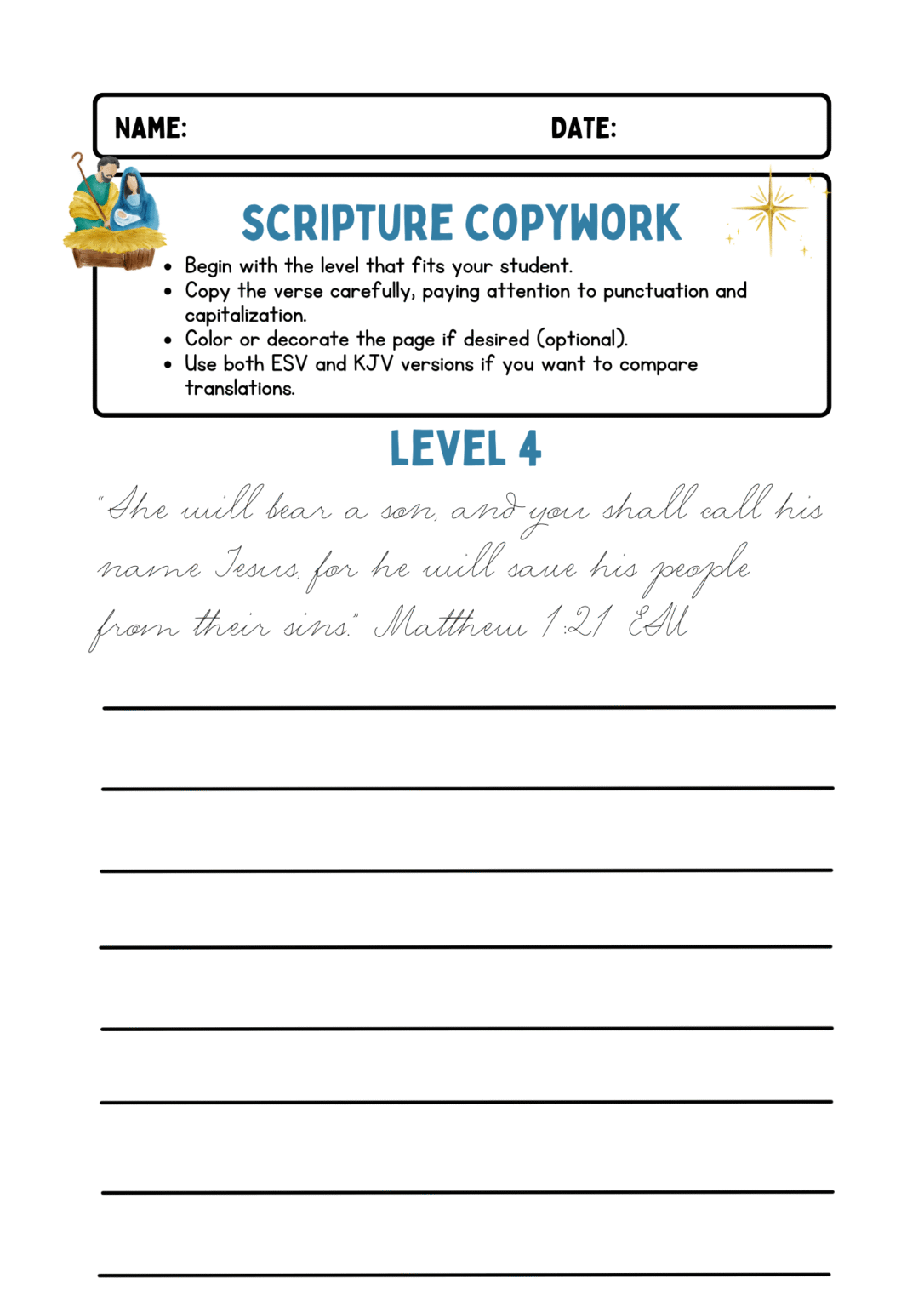 Free Christmas Nativity Craft for Kids – Baby Jesus in a Manger ...